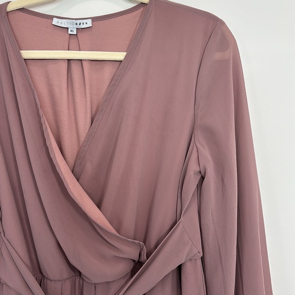 Baltic Born | Dresses | Baltic Born Lydia Mauve Pleated Wrap Gown ...